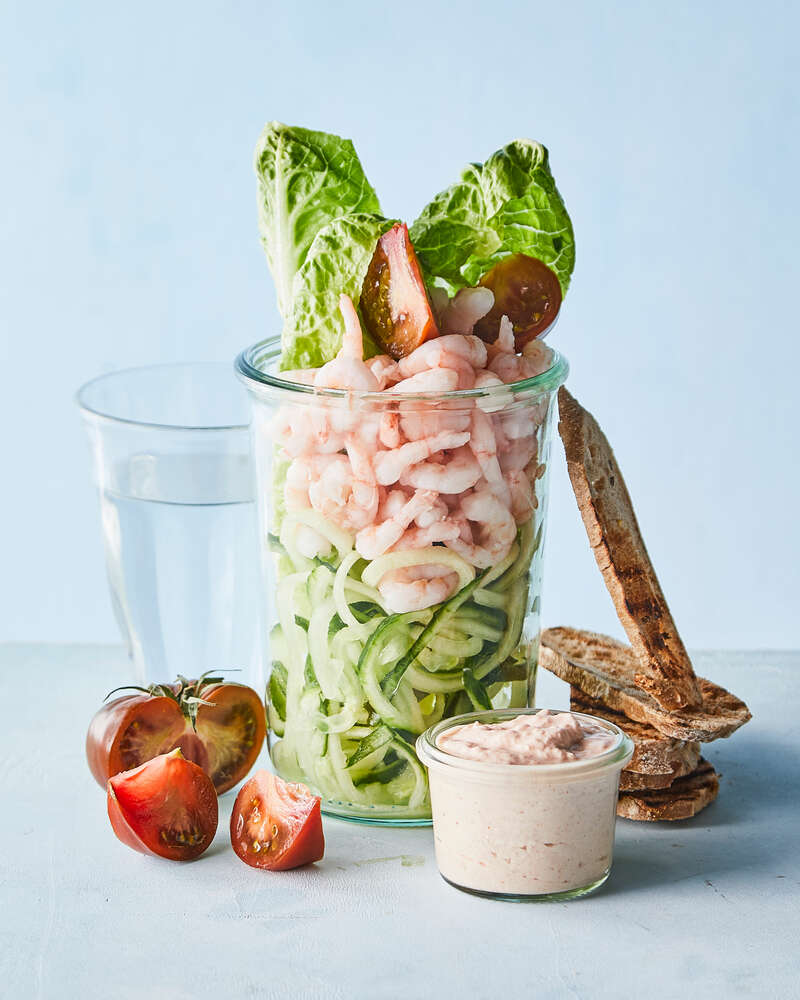 Rejecocktail med hjertesalat og flute - Sense opskrift