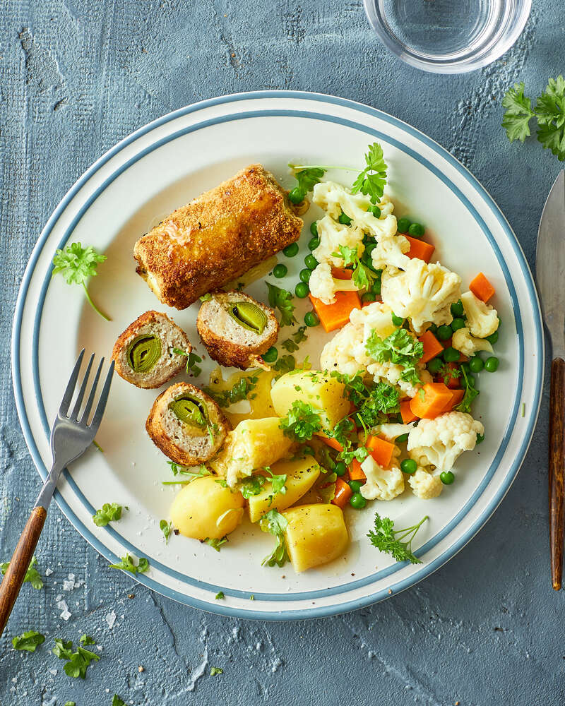 Farseret porre med kartofler og grønt - Sense opskrift